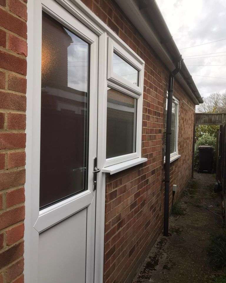 White Sculptured Profile Upvc Windows And Back Door - Albion Windows